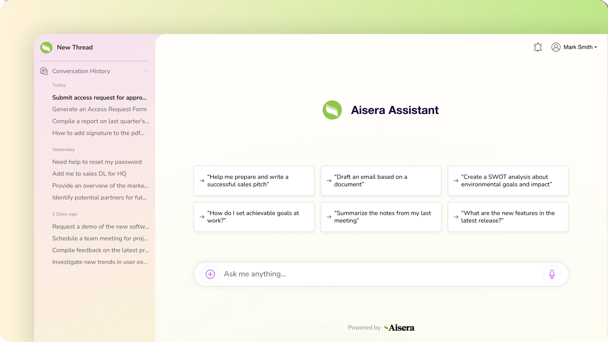 Aisera Assistant | Enterprise AI companion to Boost Productivity