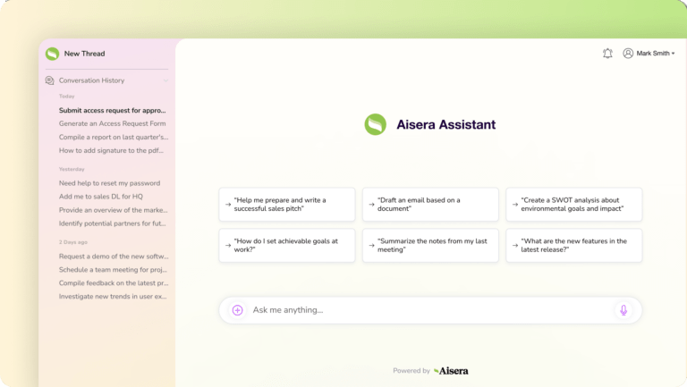 Aisera Assistant for Enterprise | AI Companion to Boost Productivity